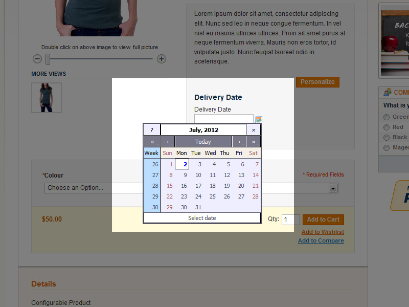 Product Personalization Tutorial - Date Form Field